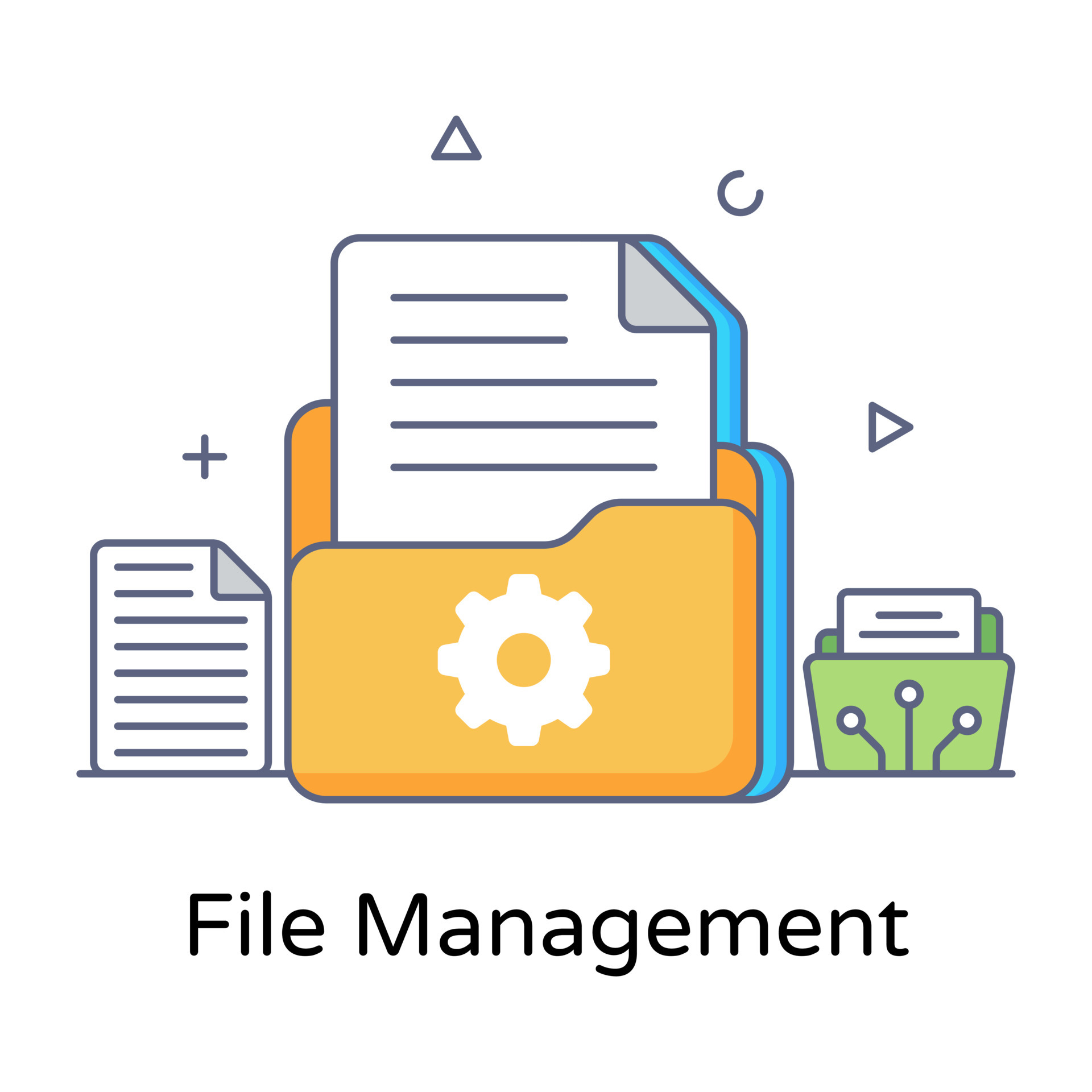 File management flat conceptual editable icon 6094869 Vector Art at Vecteezy