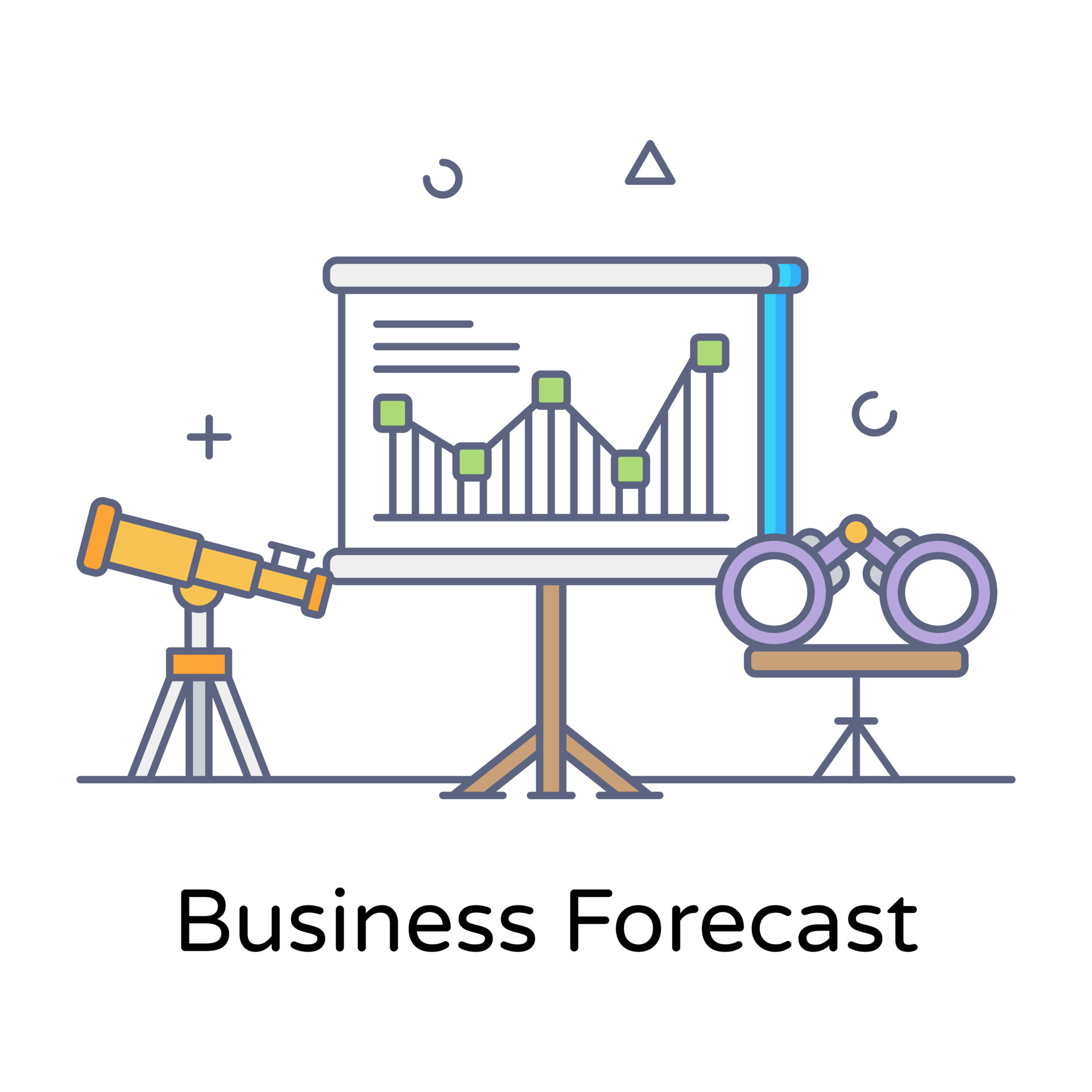 Modern design icon of conceptual flat outline style of business ...