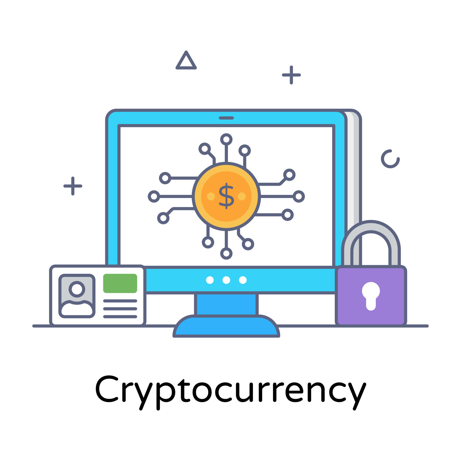 Flat outline vector of digital money 6095607 Vector Art at Vecteezy