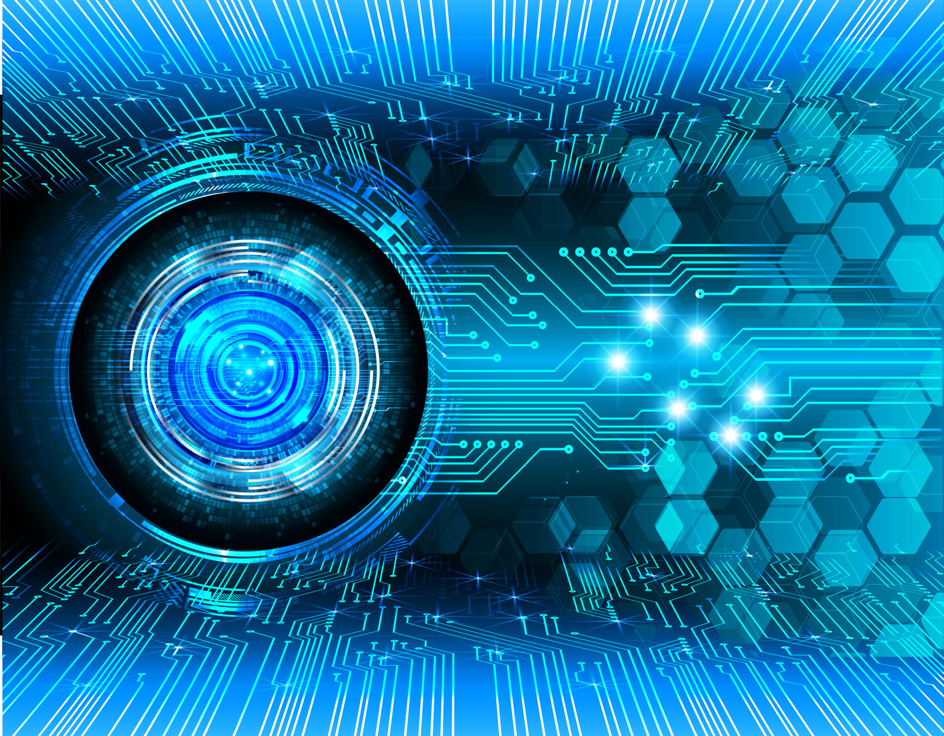 Blue eye cyber circuit future technology concept background 6097048 ...