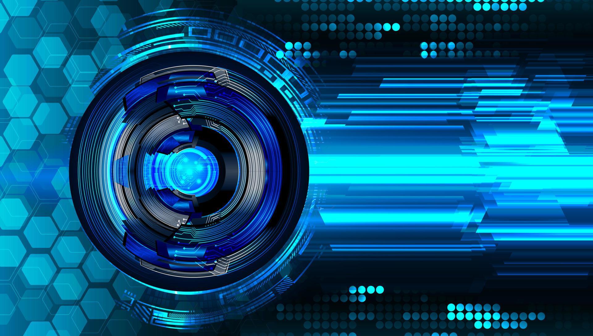 Blue eye cyber circuit future technology concept background 6097175 ...