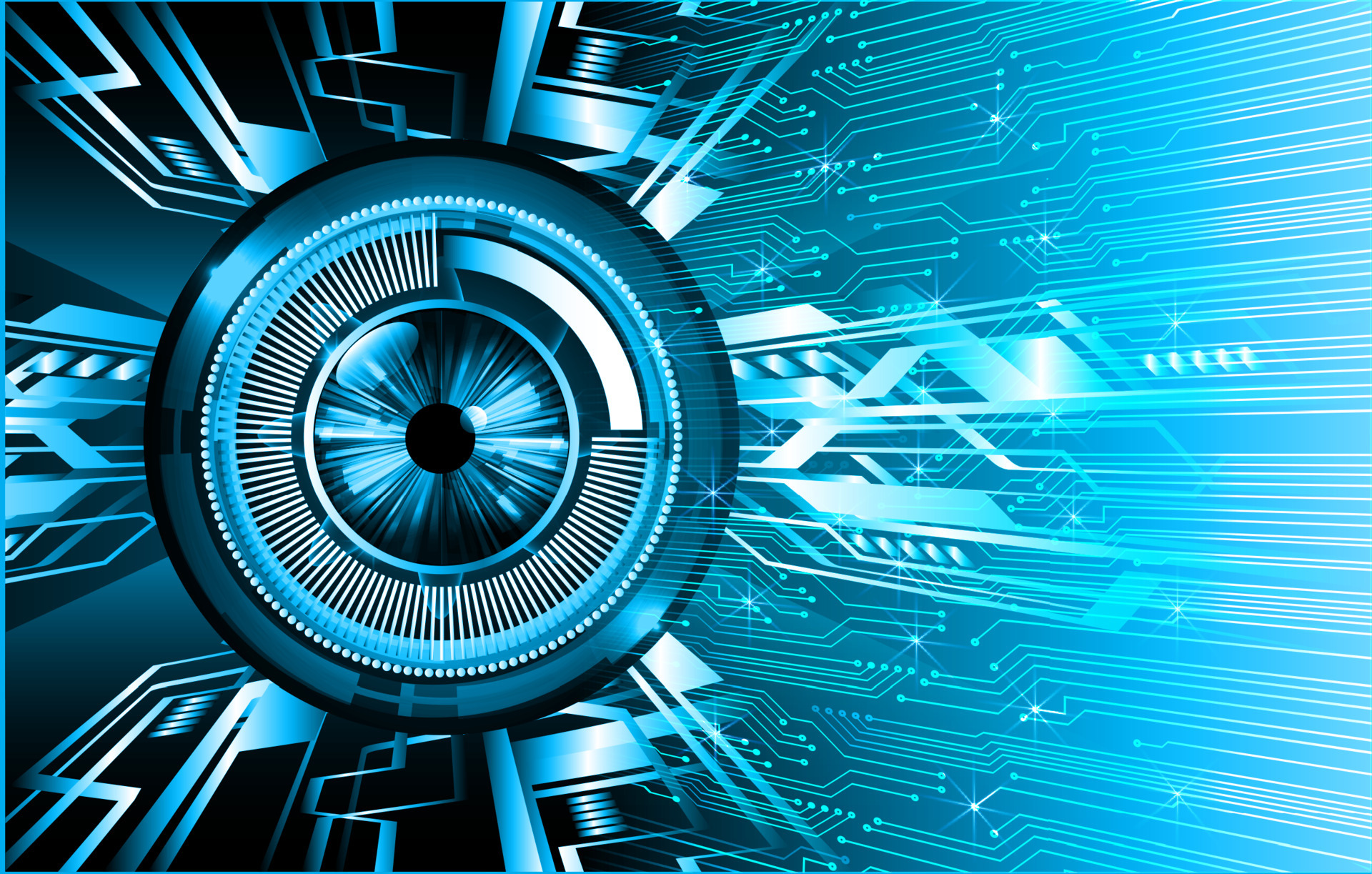 eye cyber circuit future technology concept background 6097189 Vector ...