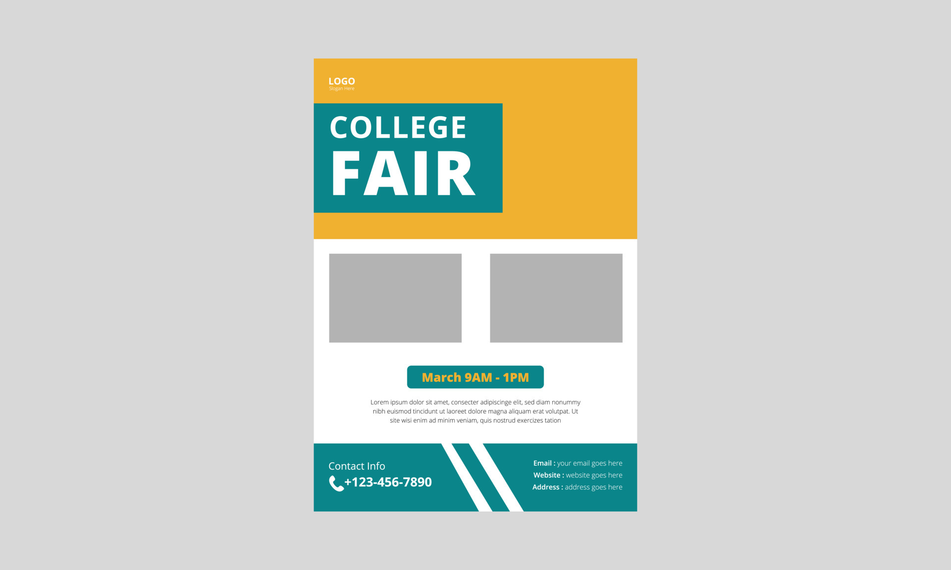 College Fair Flyer Template Design Education Fair Poster Leaflet College Fair Flyer Template Design Education Fair Poster Leaflet