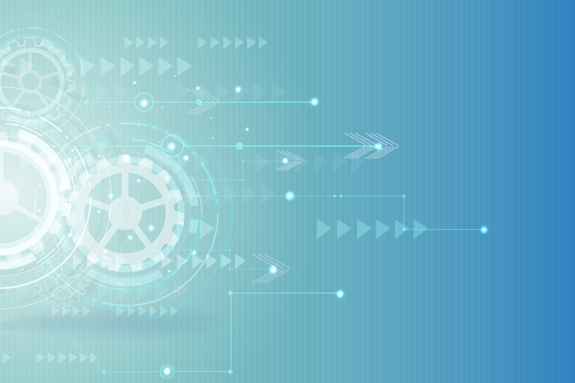 Digital hitech technology with gearwheel and Geometric network lines ...