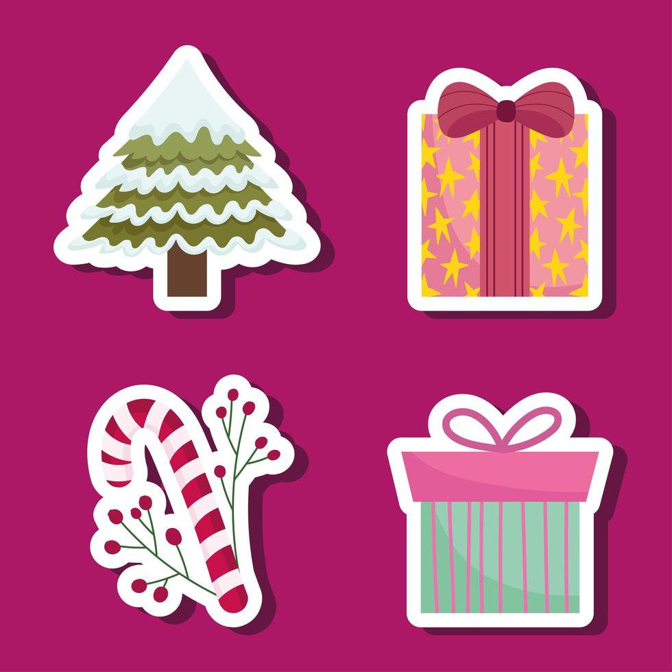 christmas tree and gifts 6099777 Vector Art at Vecteezy