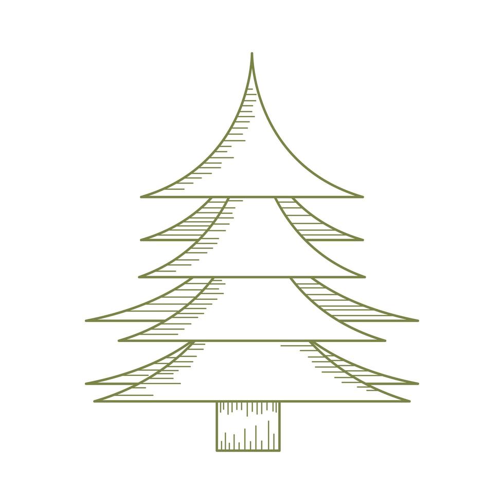 pine tree nature 6101703 Vector Art at Vecteezy