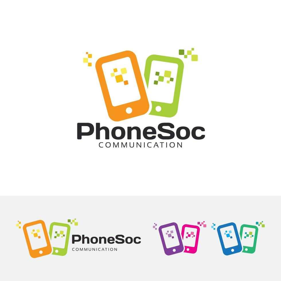 Phone vector logo template 6120871 Vector Art at Vecteezy