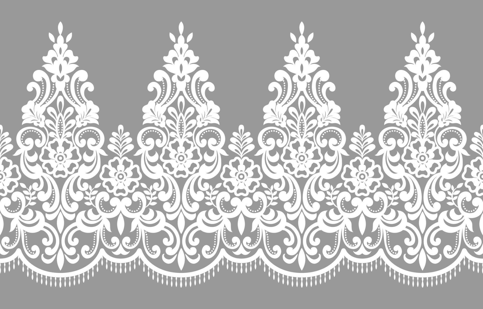 Seamless lace pattern, flower vintage vector background. 6121125 Vector ...