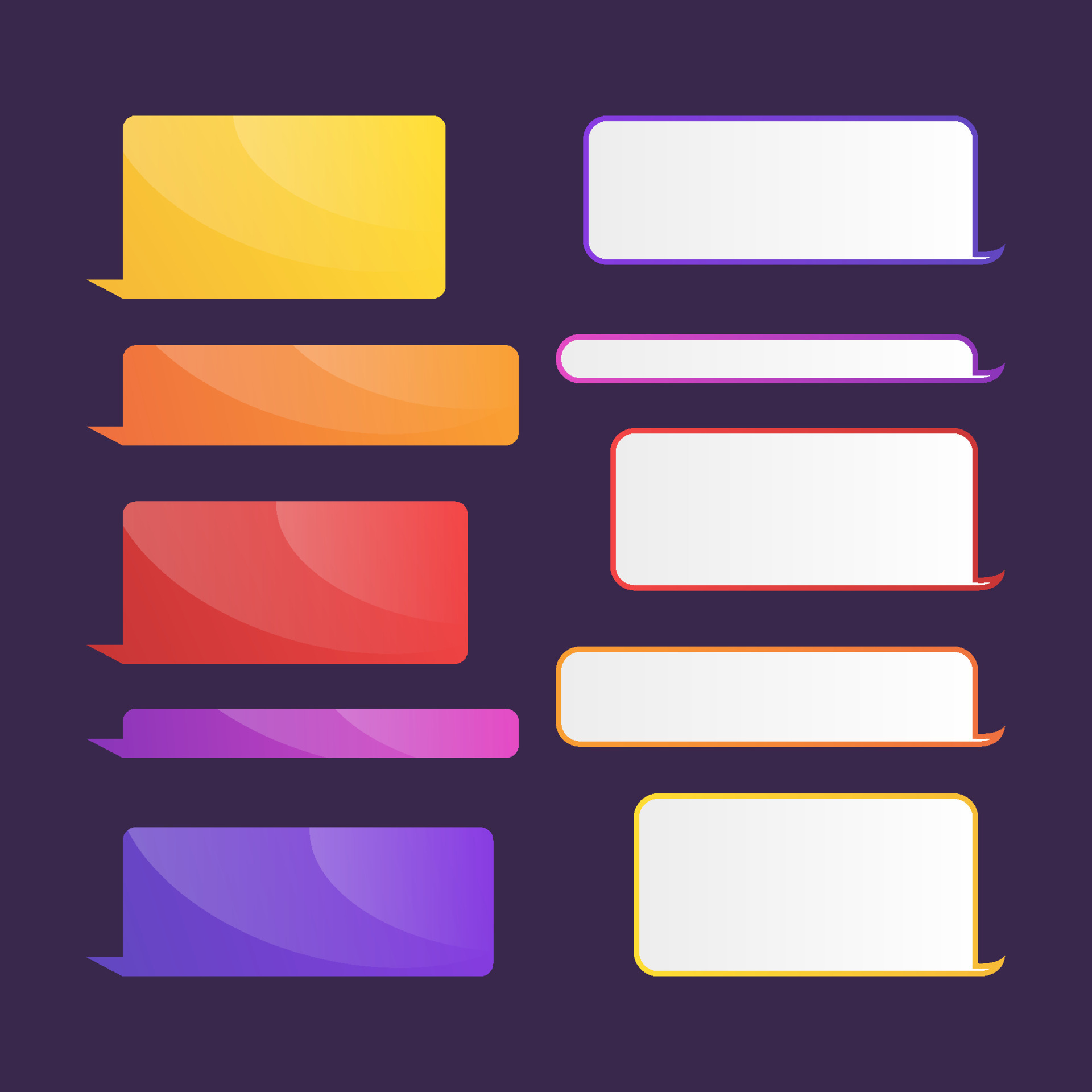 Gradient Chat Bubble Collection 6124466 Vector Art at Vecteezy