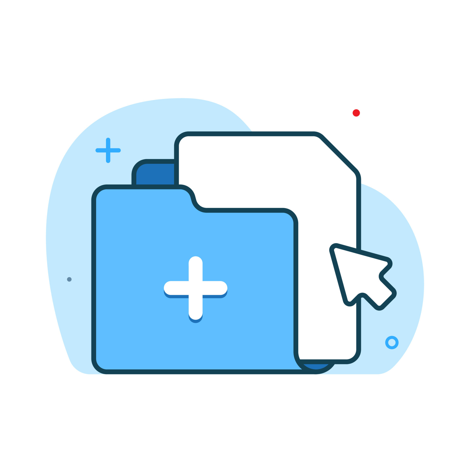 Drag And Drop Add New File Concept Illustration Flat Design Vector