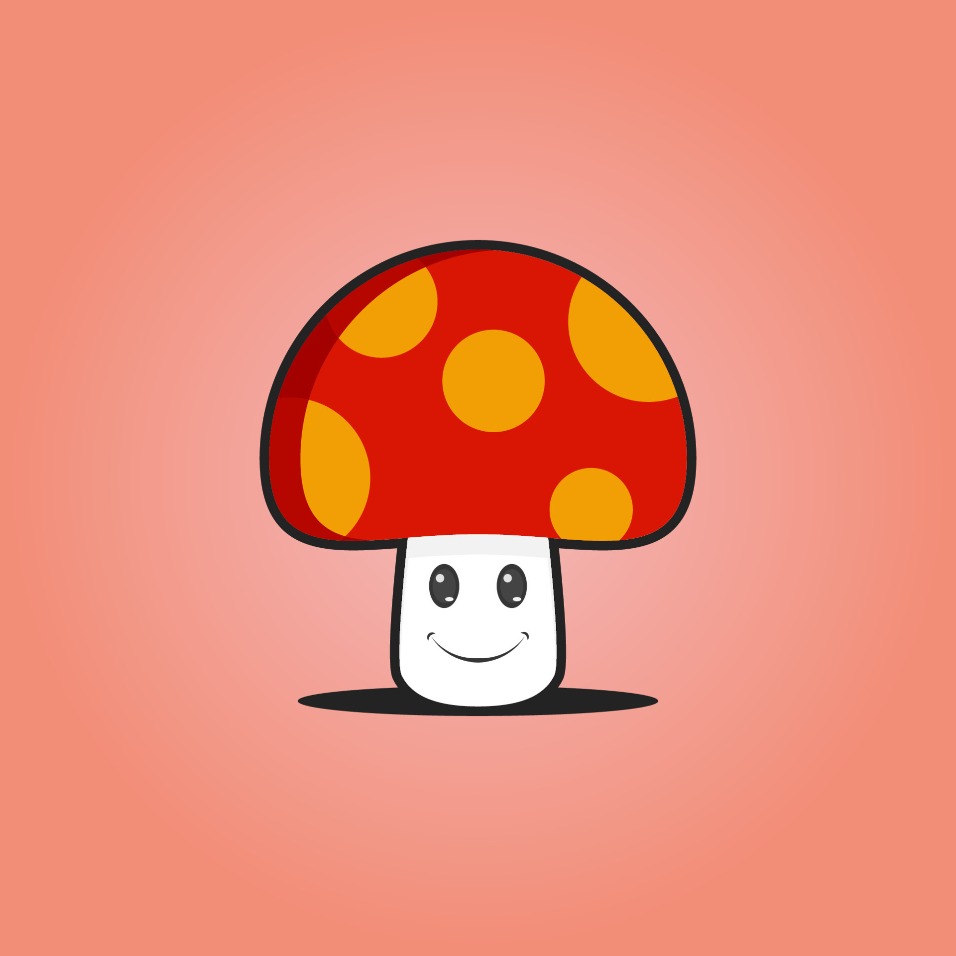 Cute Mushroom Cartoon Illustration Art 6126581 Vector Art At Vecteezy