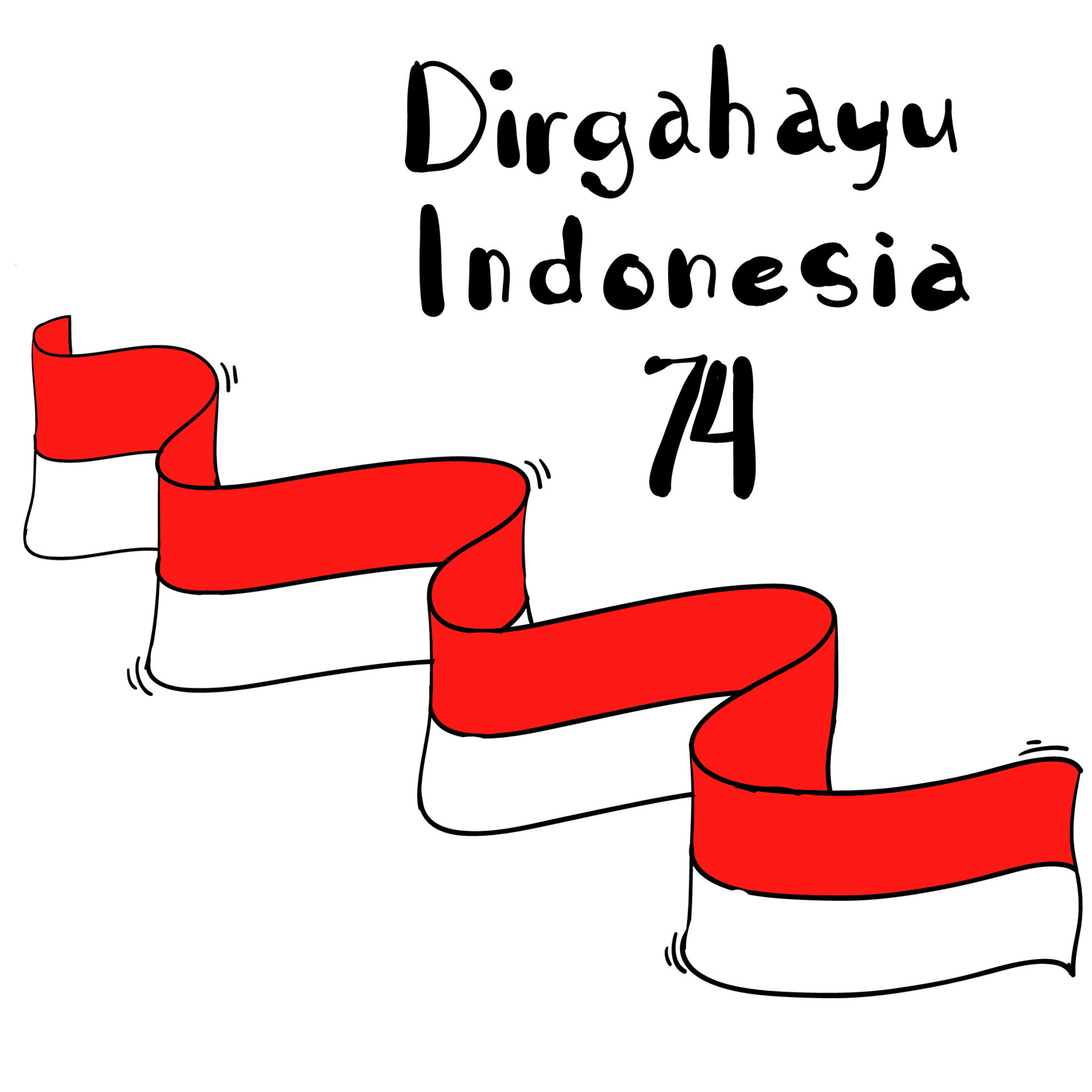 Indonesian Independence Day Celebration With Flag And Hand Lettering indonesian-independence-day-celebration-with-flag-and-hand-lettering