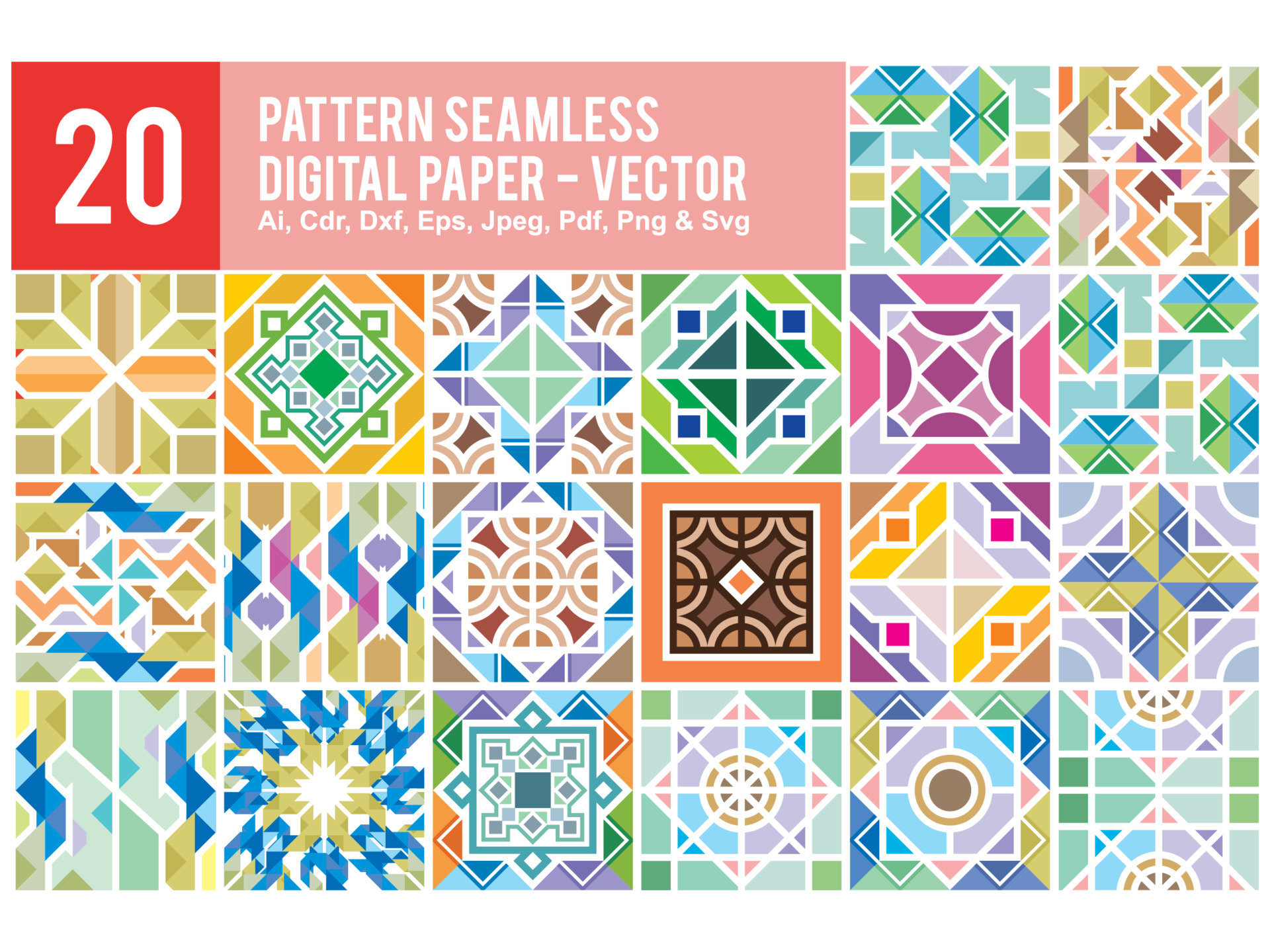 Colorful Pattern Seamless Set Pro 6127391 Vector Art at Vecteezy