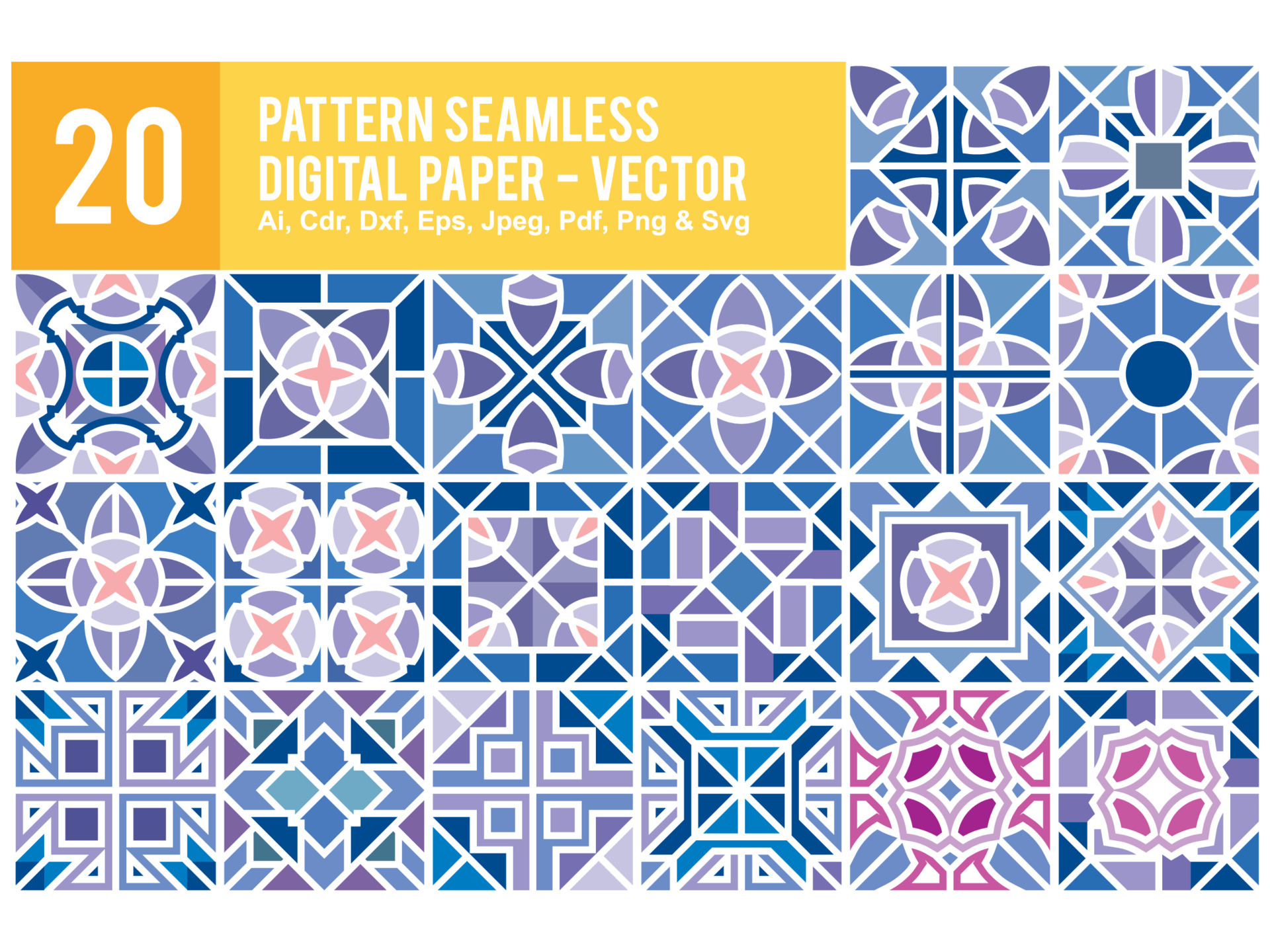 Colorful Pattern Seamless Set Pro 6127406 Vector Art at Vecteezy
