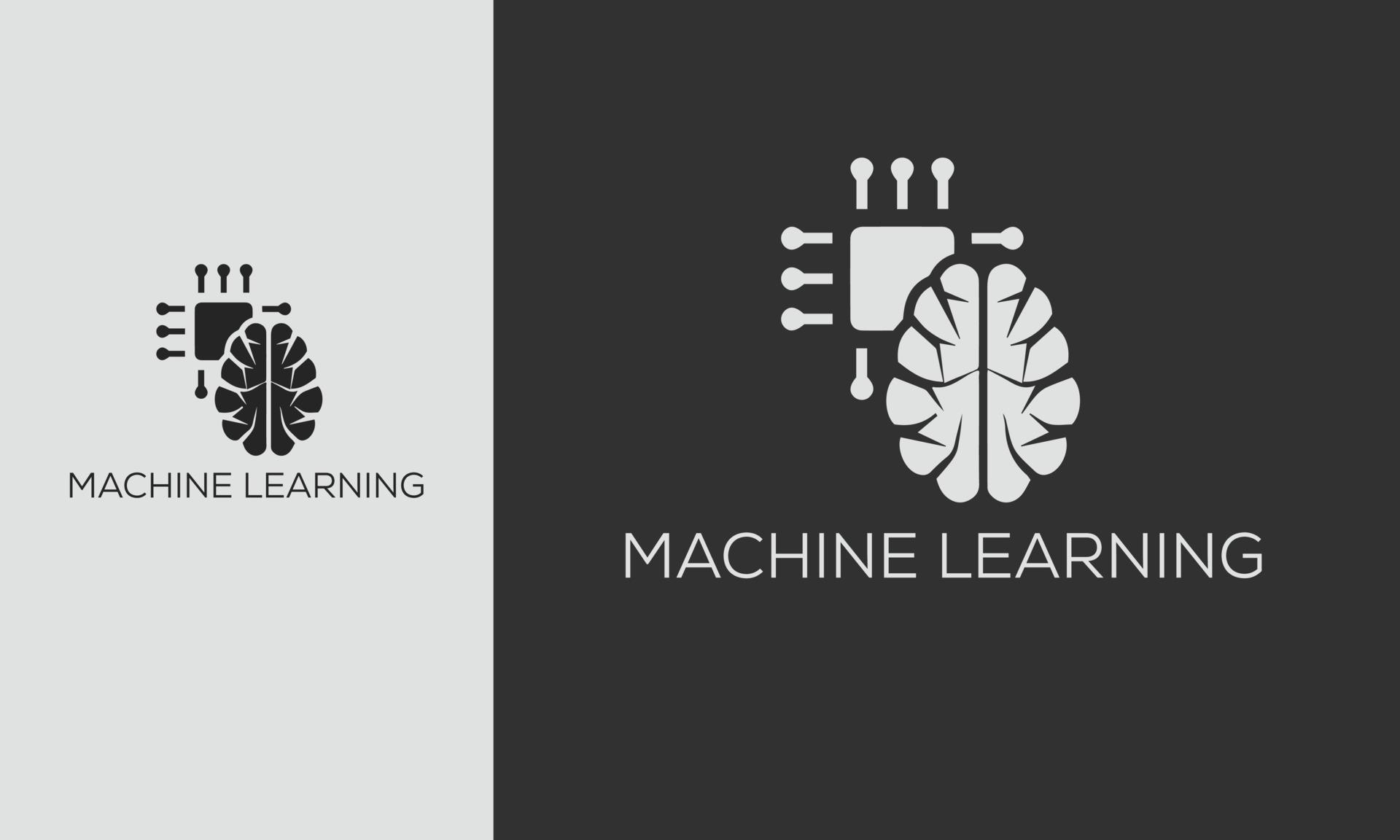 Machine learning glyph icons set. Artificial intelligence. Database. AI ...