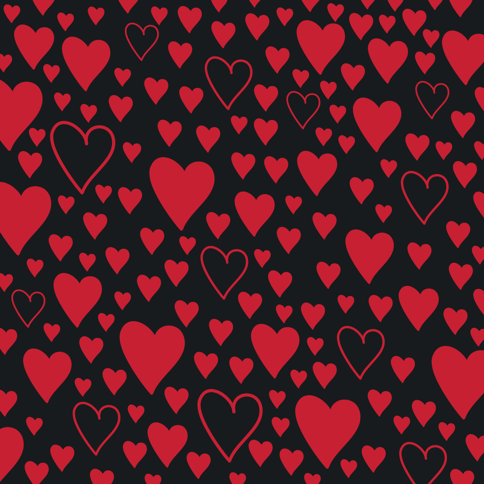 Simple Hearts Pattern Valentines Day Flat Design Endless Chaotic Simple Hearts Pattern Valentines Day Flat Design Endless Chaotic