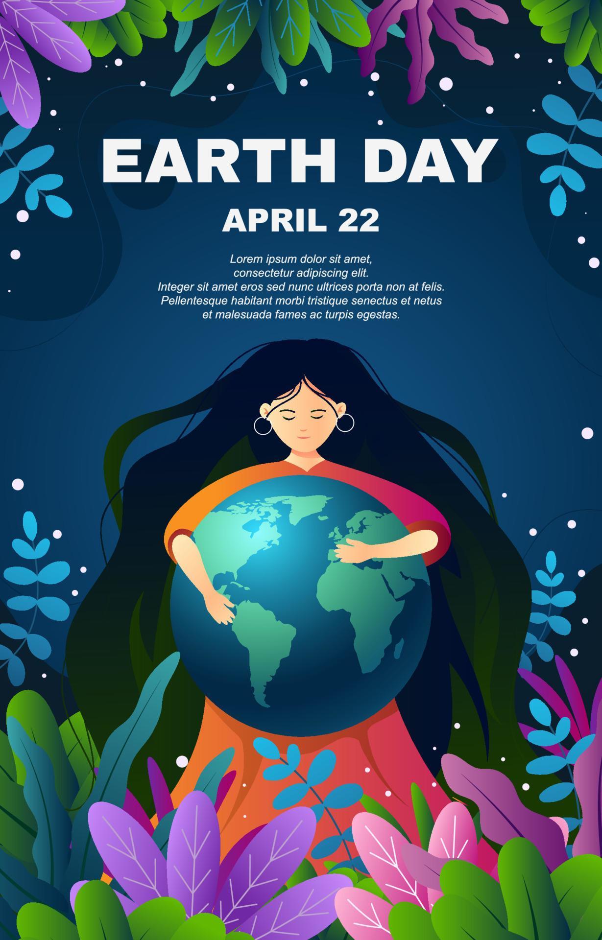 Earth Day Poster 6147239 Vector Art at Vecteezy