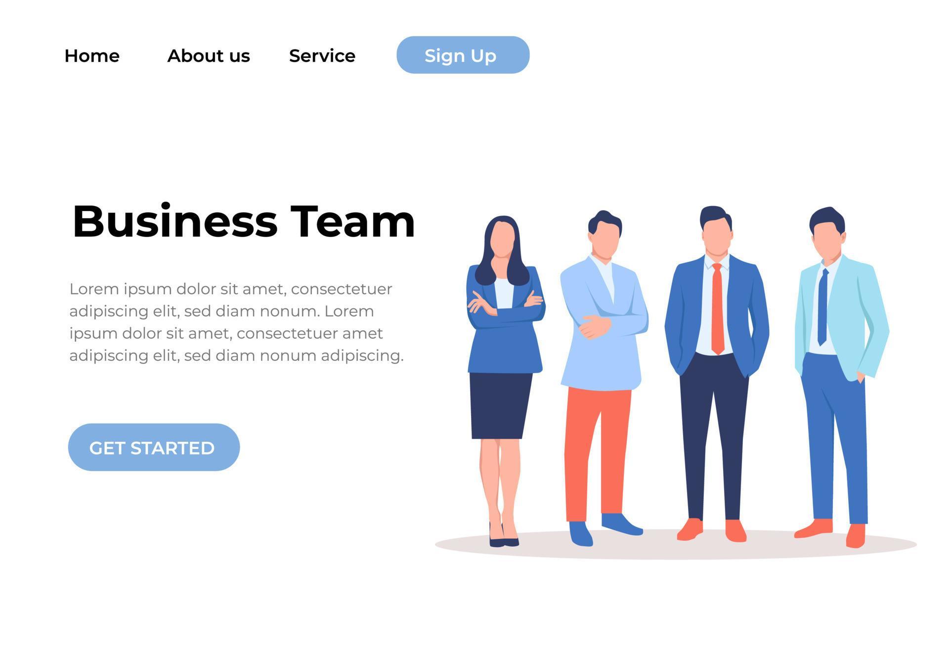 Unique Modern flat design concept of Business Team for website and ...