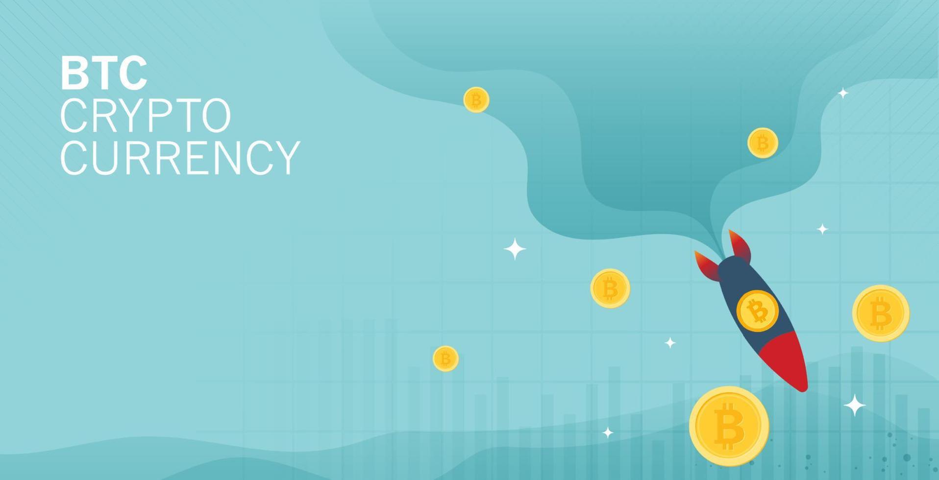 Bitcoin Rocket Crash On The Floor Cryptocurrency Concept Bitcoin