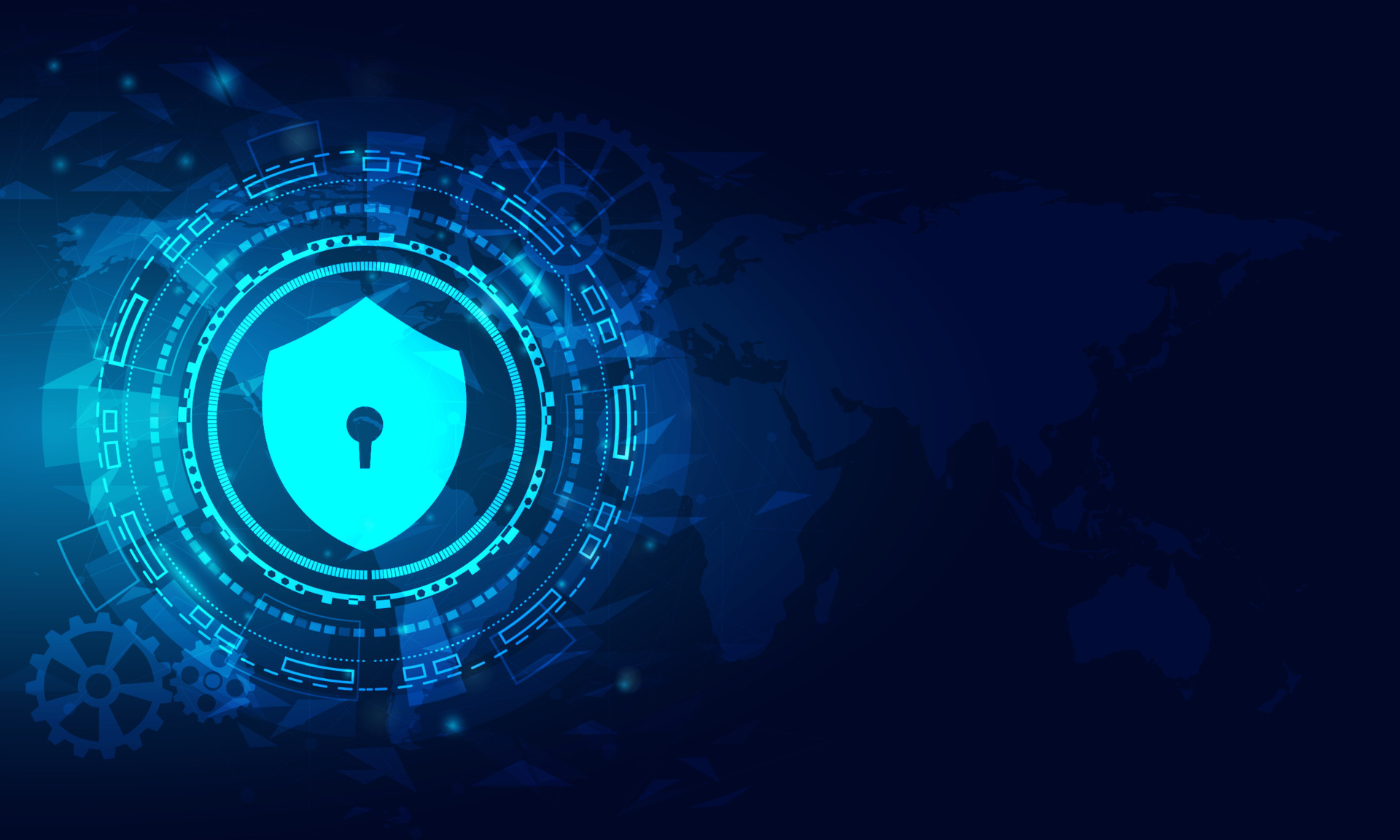 Cyber security concept.Protect information resource.Blue technology ... Cyber security concept.Protect information resource.Blue technology ...