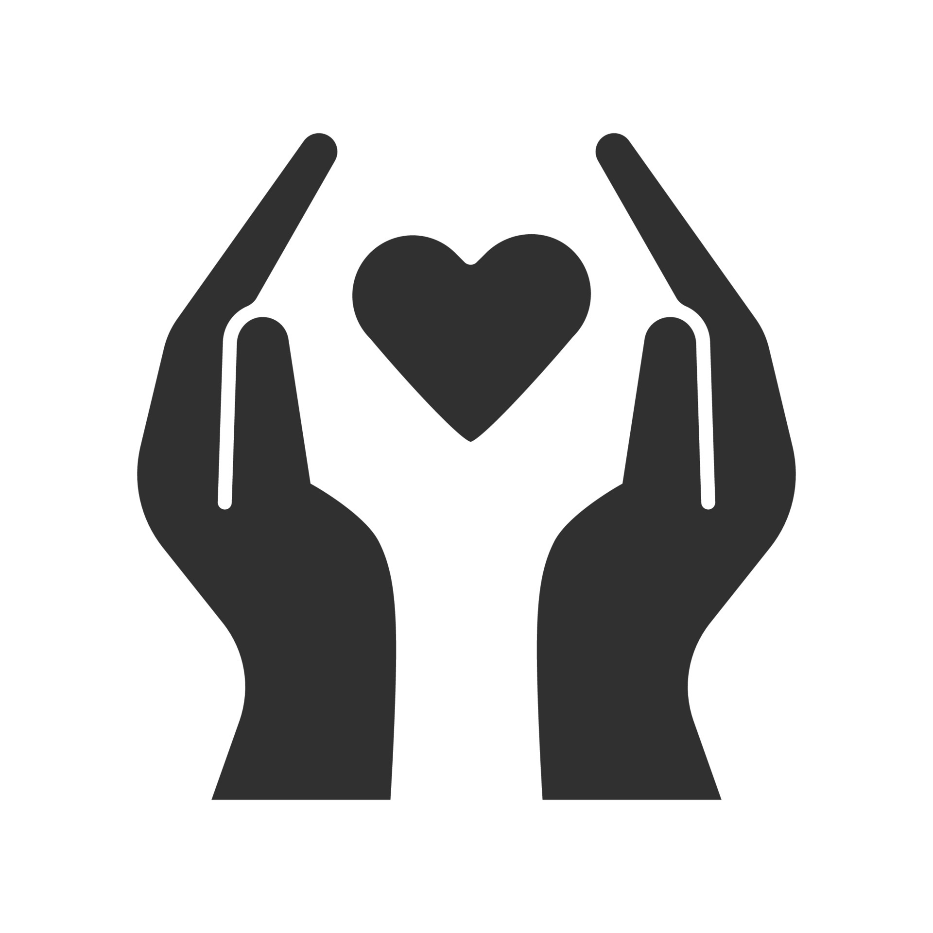 Hands with heart glyph icon. Volunteering activity. Nonprofit ... Hands with heart glyph icon. Volunteering activity. Nonprofit ...