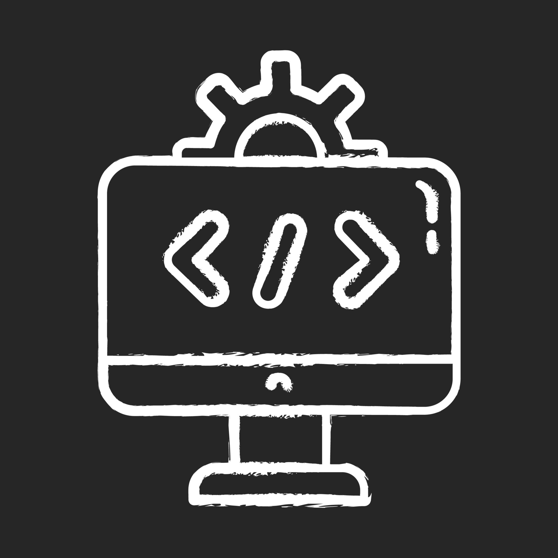 Software Industry Chalk Icon Information Technology Sector Computer 0881