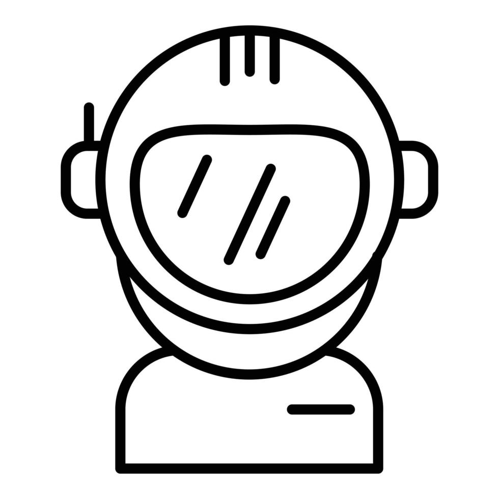 Astronaut Helmet Line Icon 6172188 Vector Art at Vecteezy