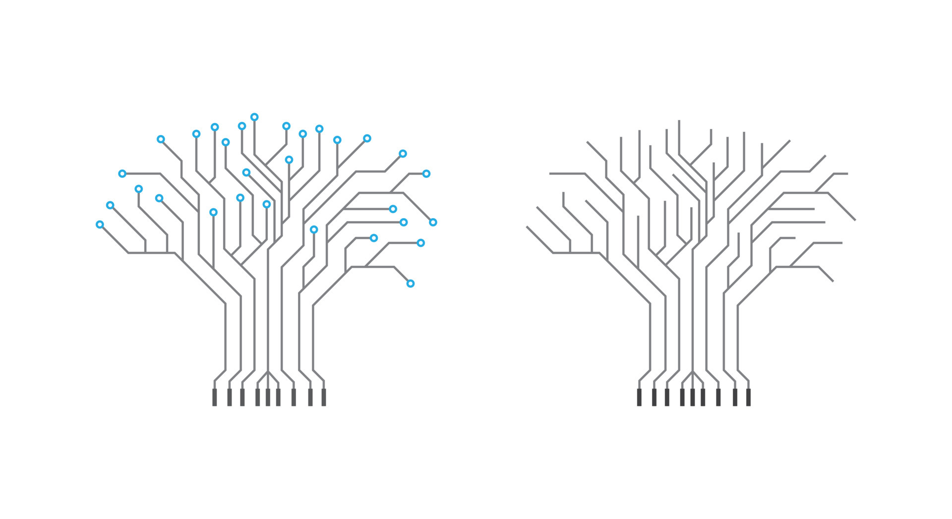 Abstract Circuit Tree Silhouette. Technology design element. Stock ... Abstract Circuit Tree Silhouette. Technology design element. Stock ...