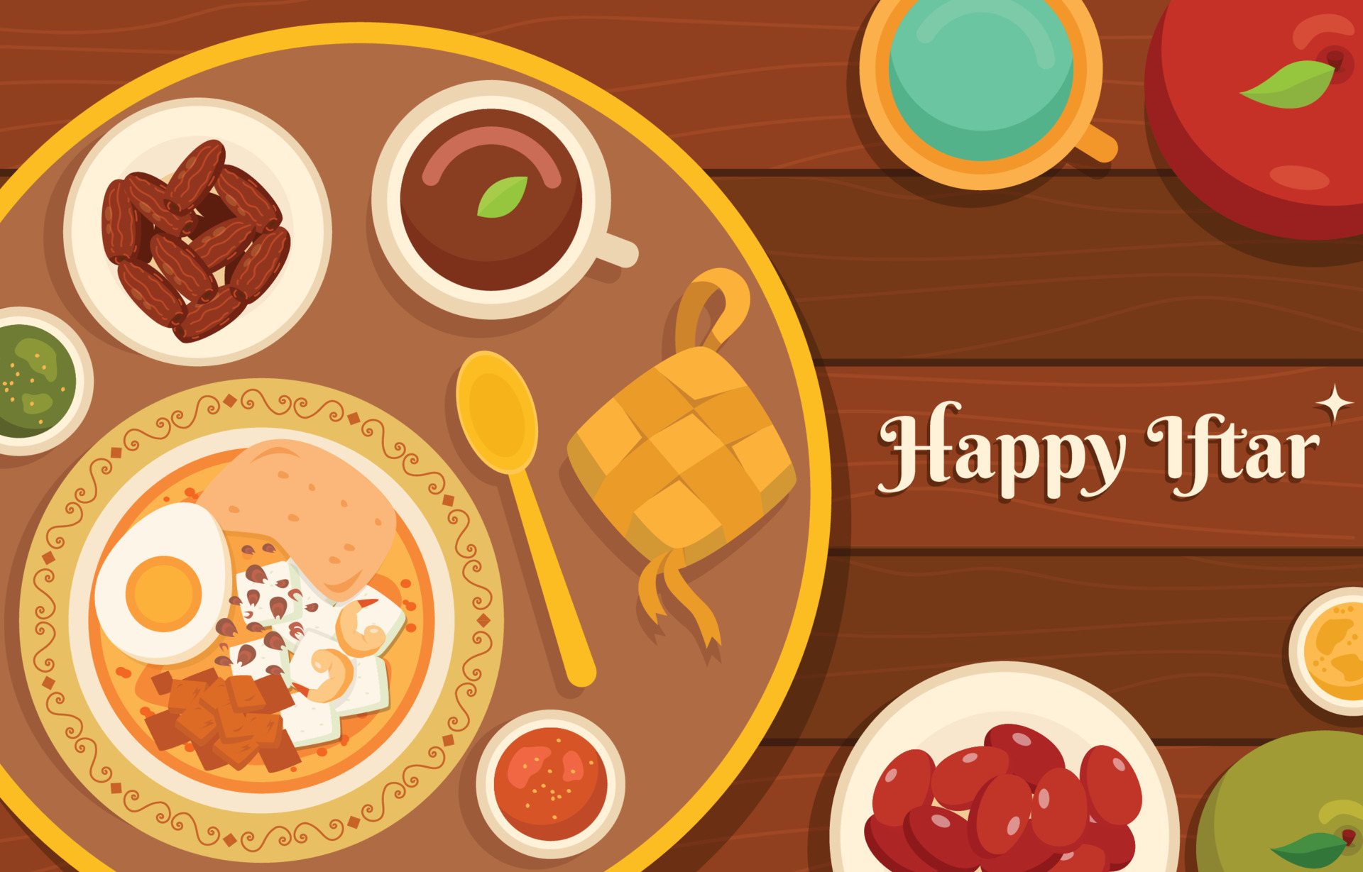 Ramadan Iftar Food Menu 6174342 Vector Art at Vecteezy