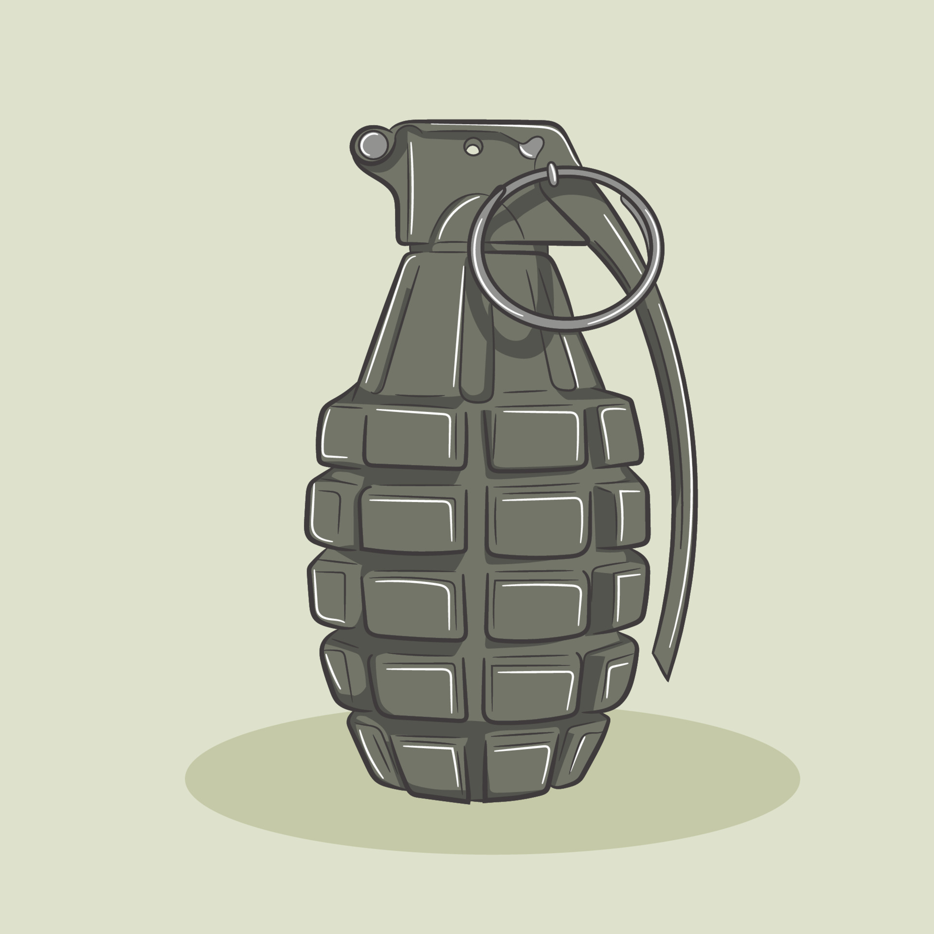 Grenade vector illustration 6180281 Vector Art at Vecteezy