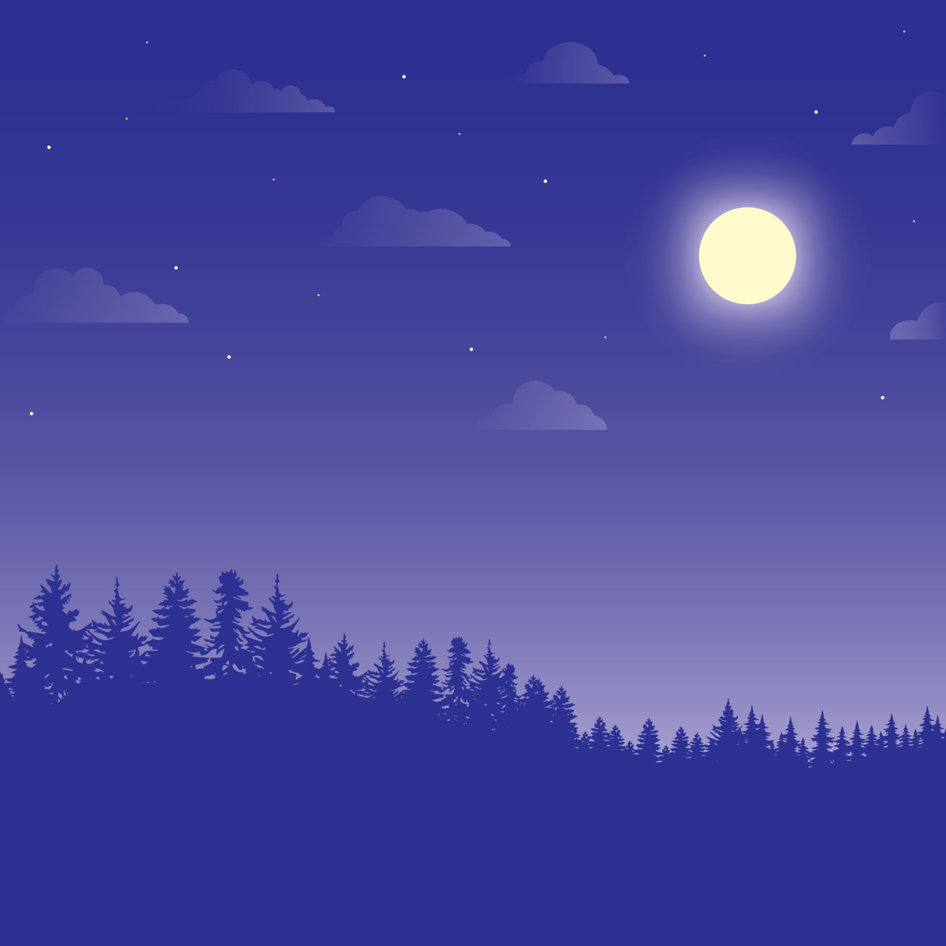 Forest Sky Landscape 6180731 Vector Art at Vecteezy