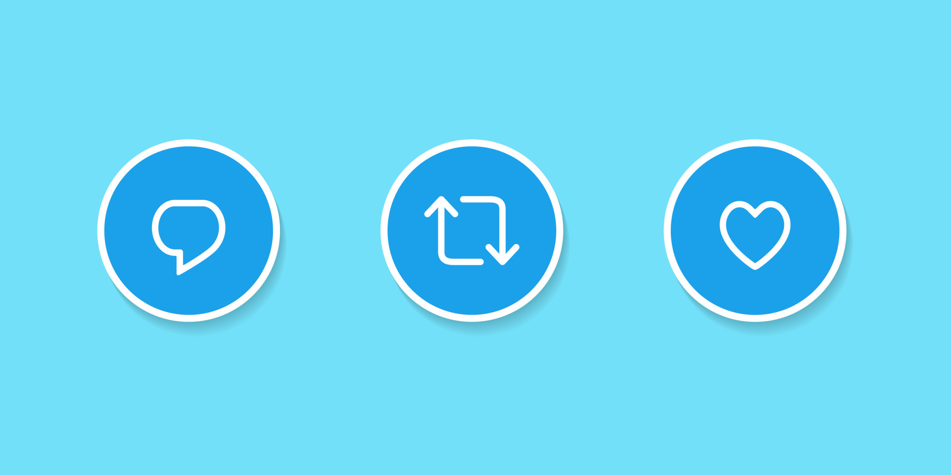 Reply Tweet Retweet And Like Icon Vector Social Media Icons 6184731 Vector Art At Vecteezy