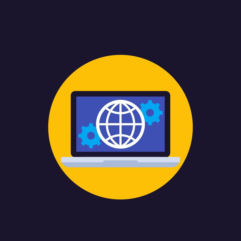 Global settings, network connection configuration icon 6200819 Vector ... Global settings, network connection configuration icon 6200819 Vector ...