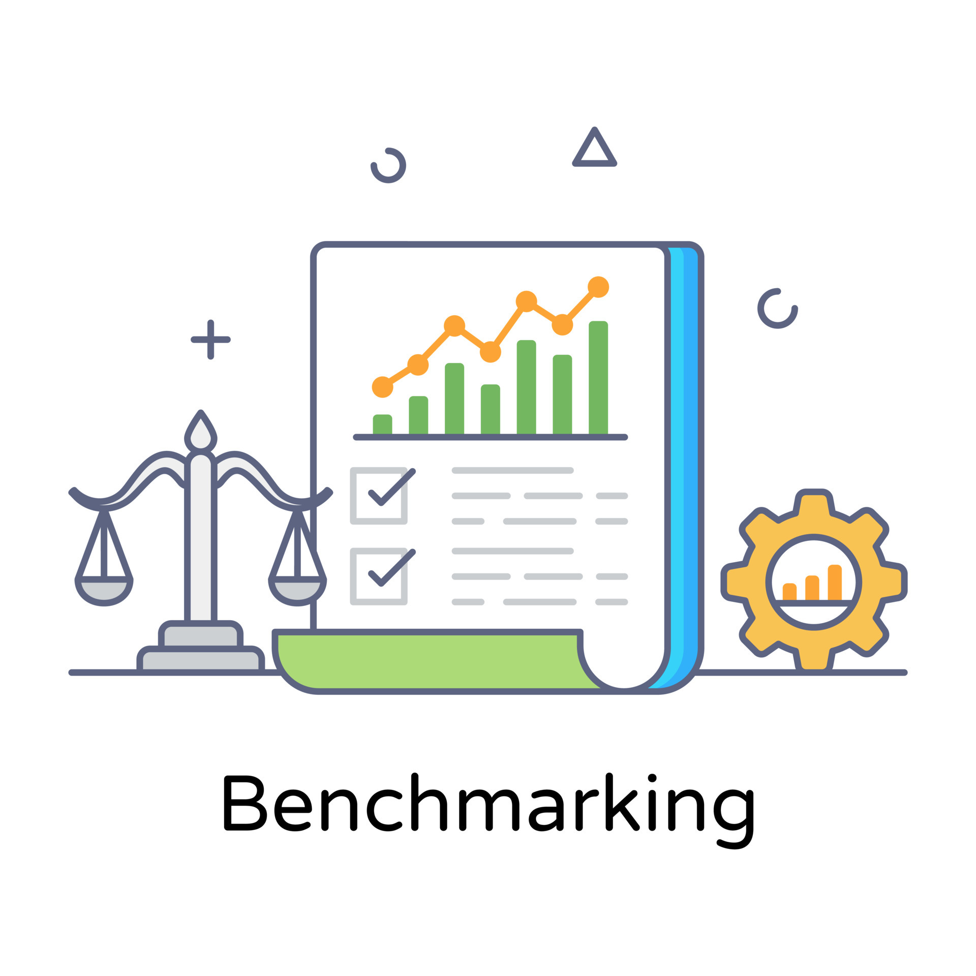 An Icon Design Of Benchmarking 6206557 Vector Art At Vecteezy