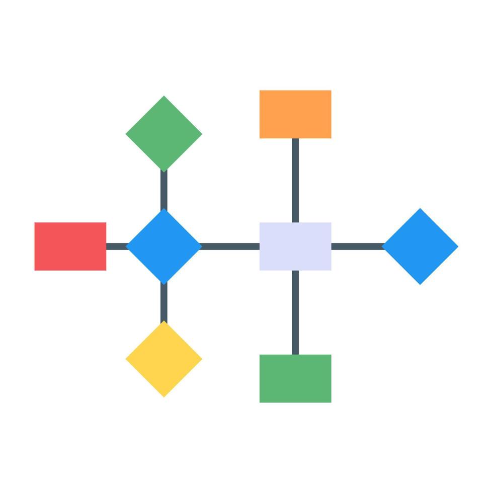 A modern icon of flowchart infographic in flat design 6206880 Vector ...
