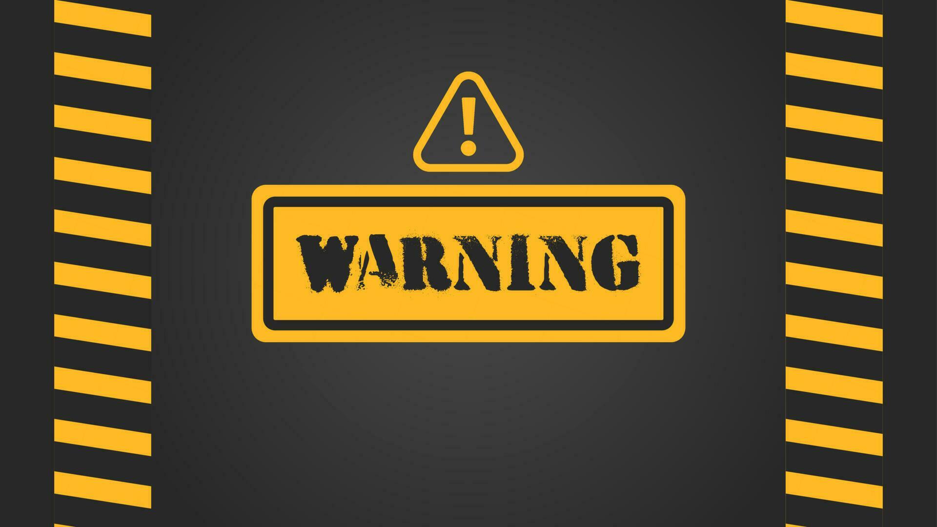 Vector of Warning Background. Perfect for warning content, caution ...