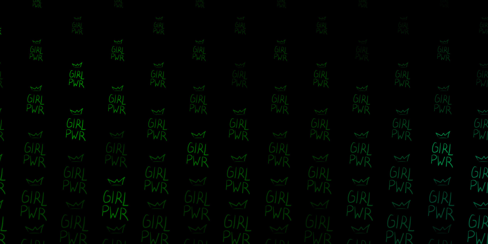 Dark Green Vector Pattern With Feminism Elements 6213030 Vector Art At
