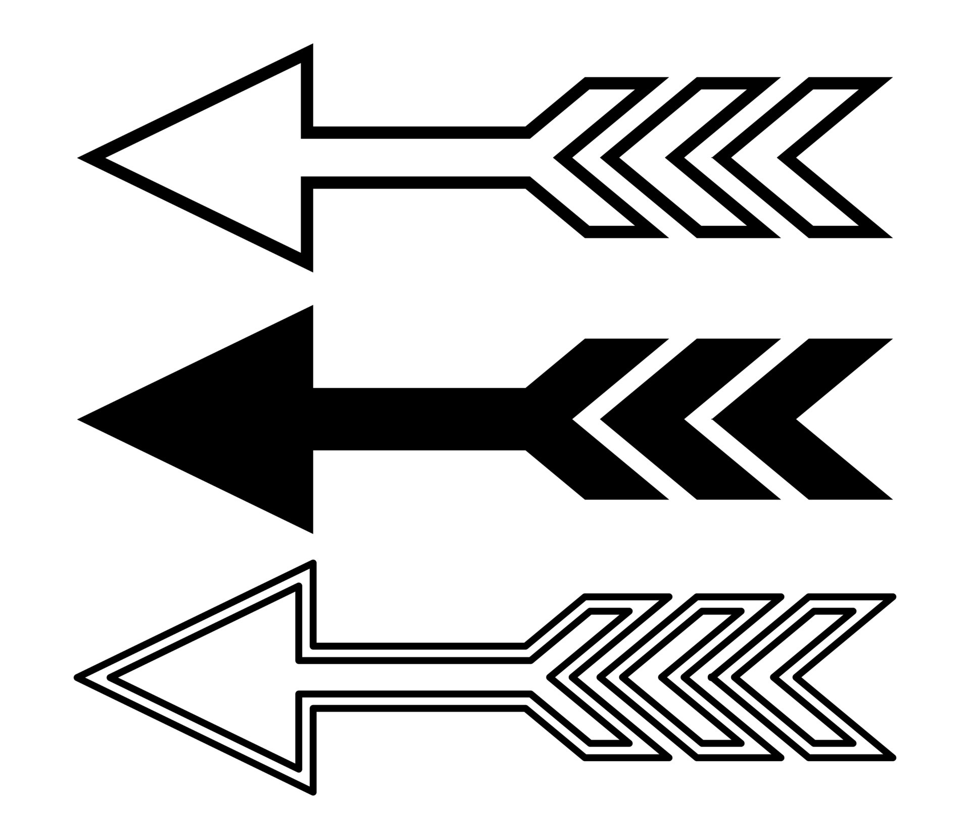 Arrow Sign Clipart Black And White