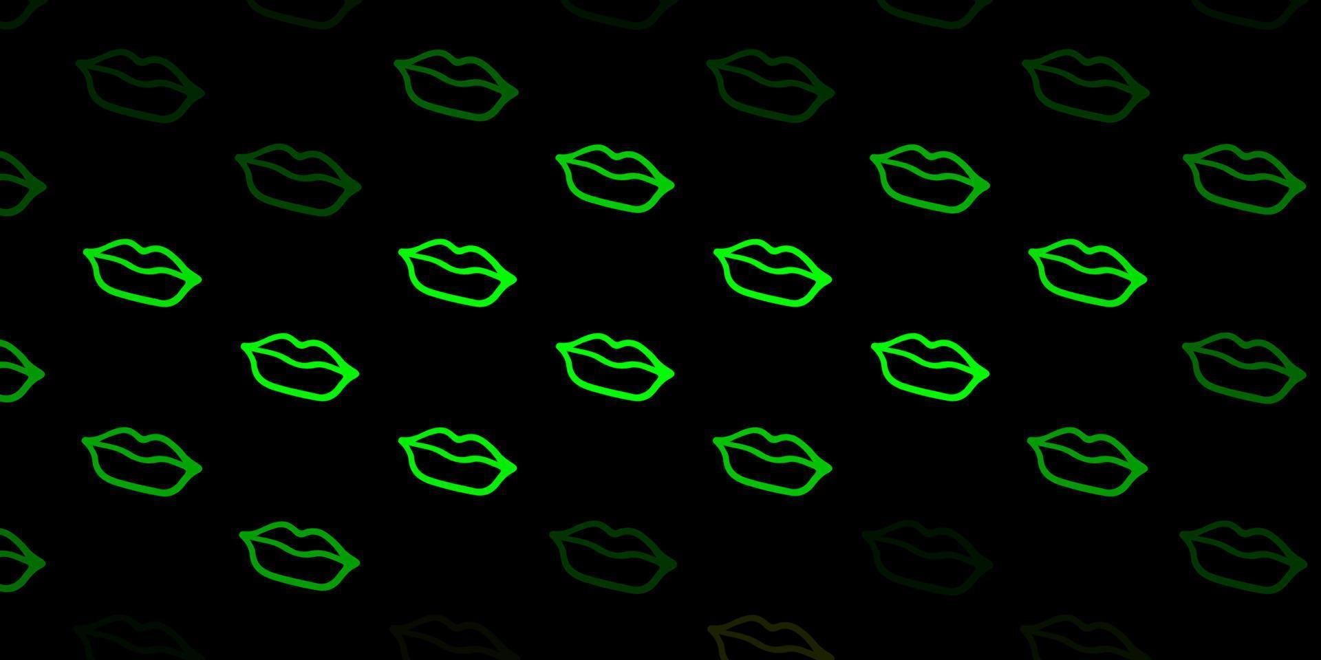 Dark Green Yellow Vector Pattern With Feminism Elements 6214337