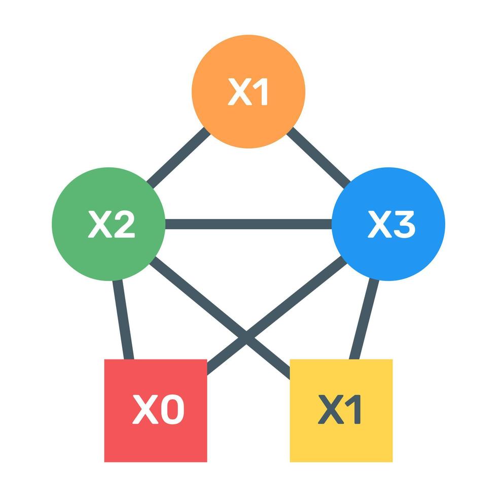 A binary tree diagram icon in flat design 6216484 Vector Art at Vecteezy
