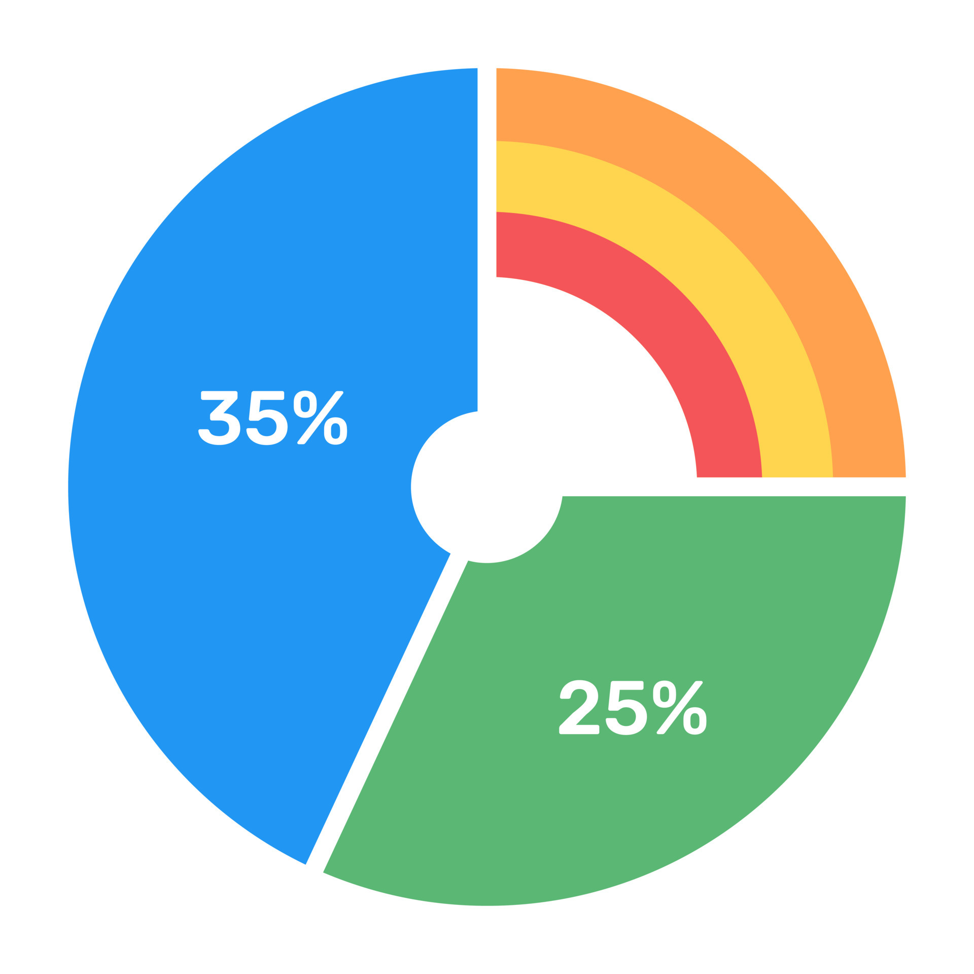 A modern infographic showing multi pie chart in flat icon 6216827 ...
