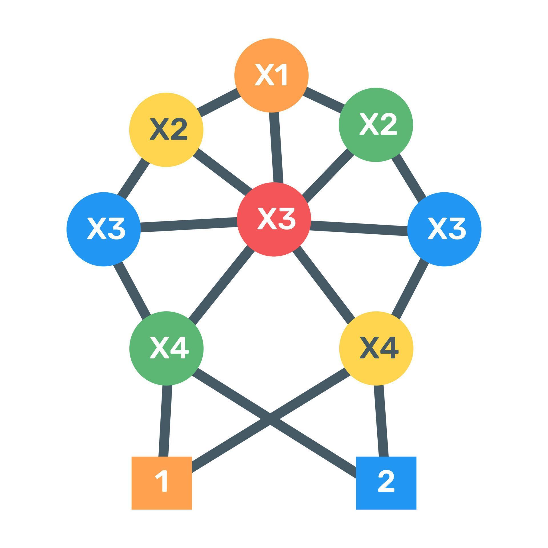 A binary tree diagram icon in flat design 6216901 Vector Art at Vecteezy