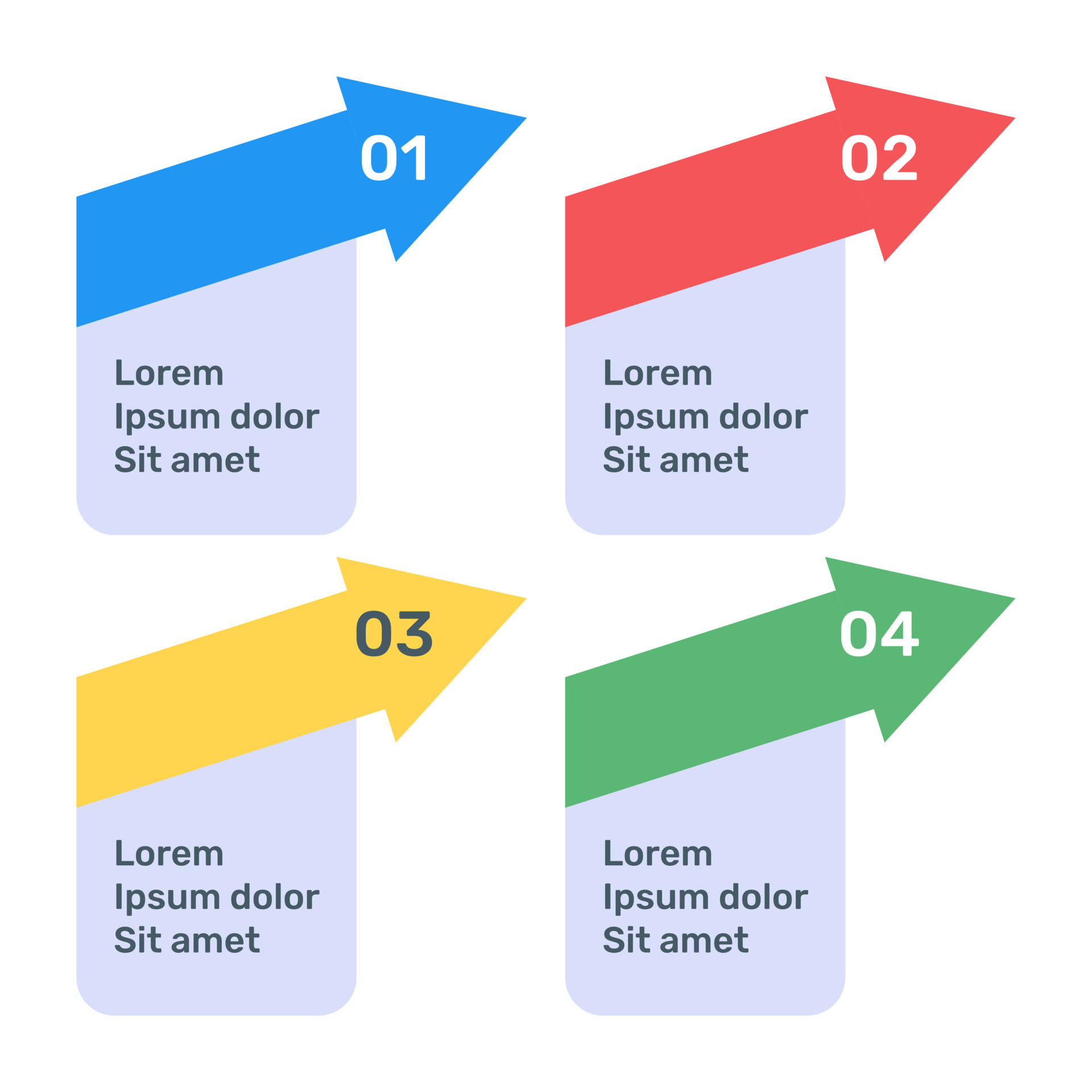 Business data representation through arrows infographic in flat icon ...