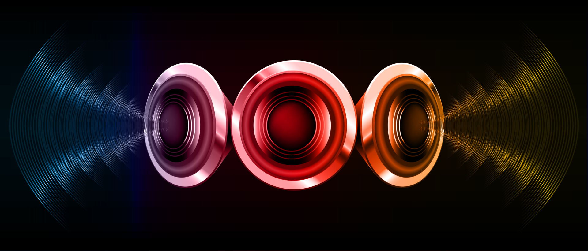 Sound waves oscillating dark light 6217700 Vector Art at Vecteezy