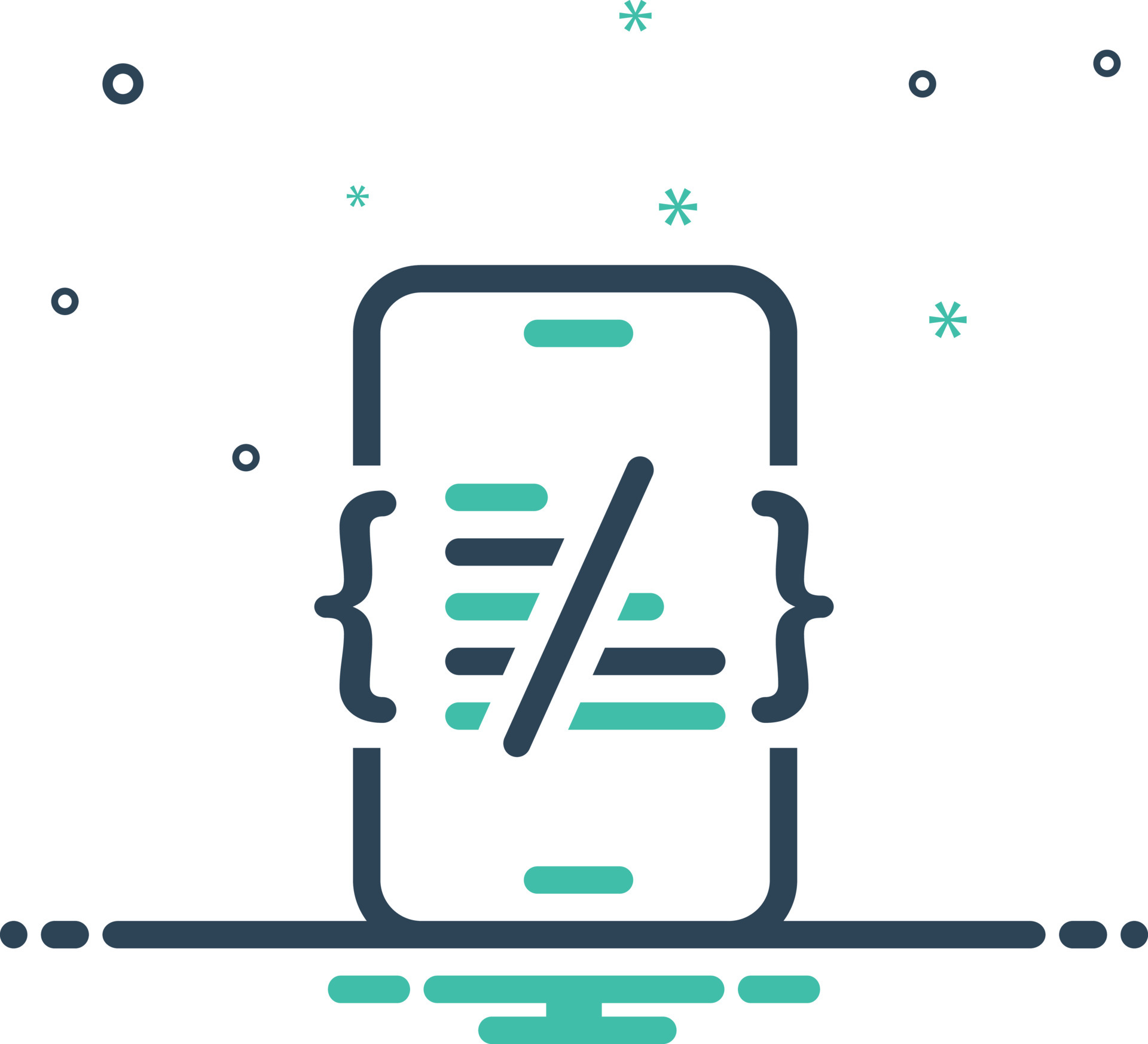 Mix icon for coding 6218978 Vector Art at Vecteezy