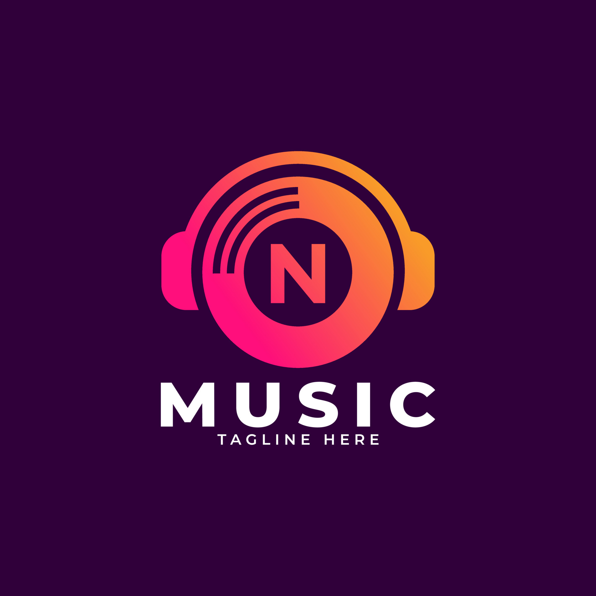 Music Logo Icon. Initial Letter N Music Logo Design Template Element. 6231003 Vector Art at Vecteezy