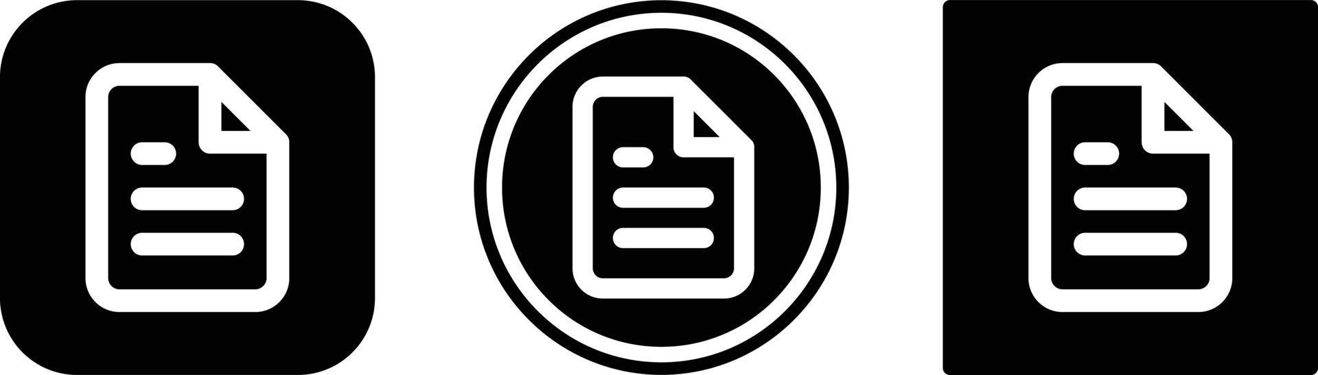 file text icon . web icon set . icons collection. Simple vector ...