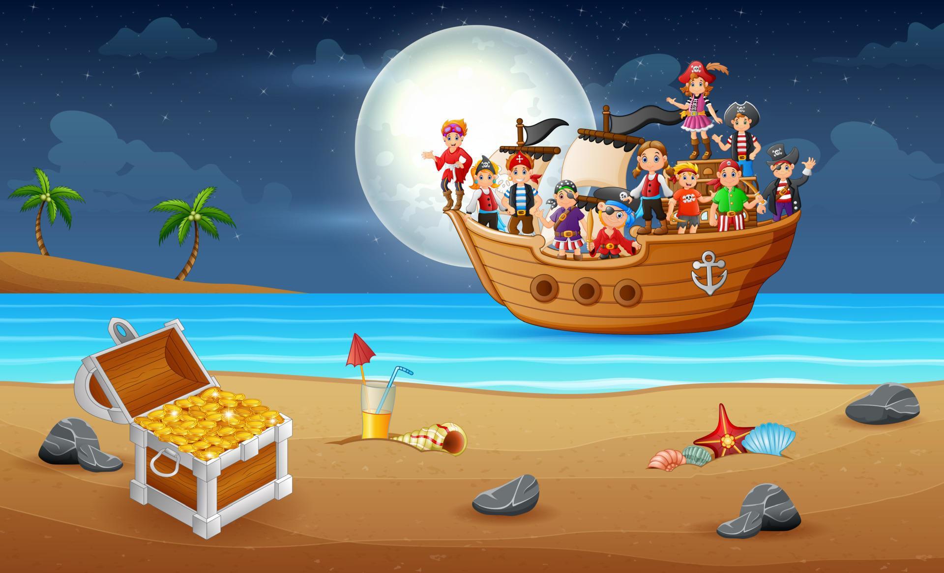 Pirate Ship Team On Boat To Search For Treasure 6236335 Vector Art At pirate-ship-team-on-boat-to-search-for-treasure-6236335-vector-art-at