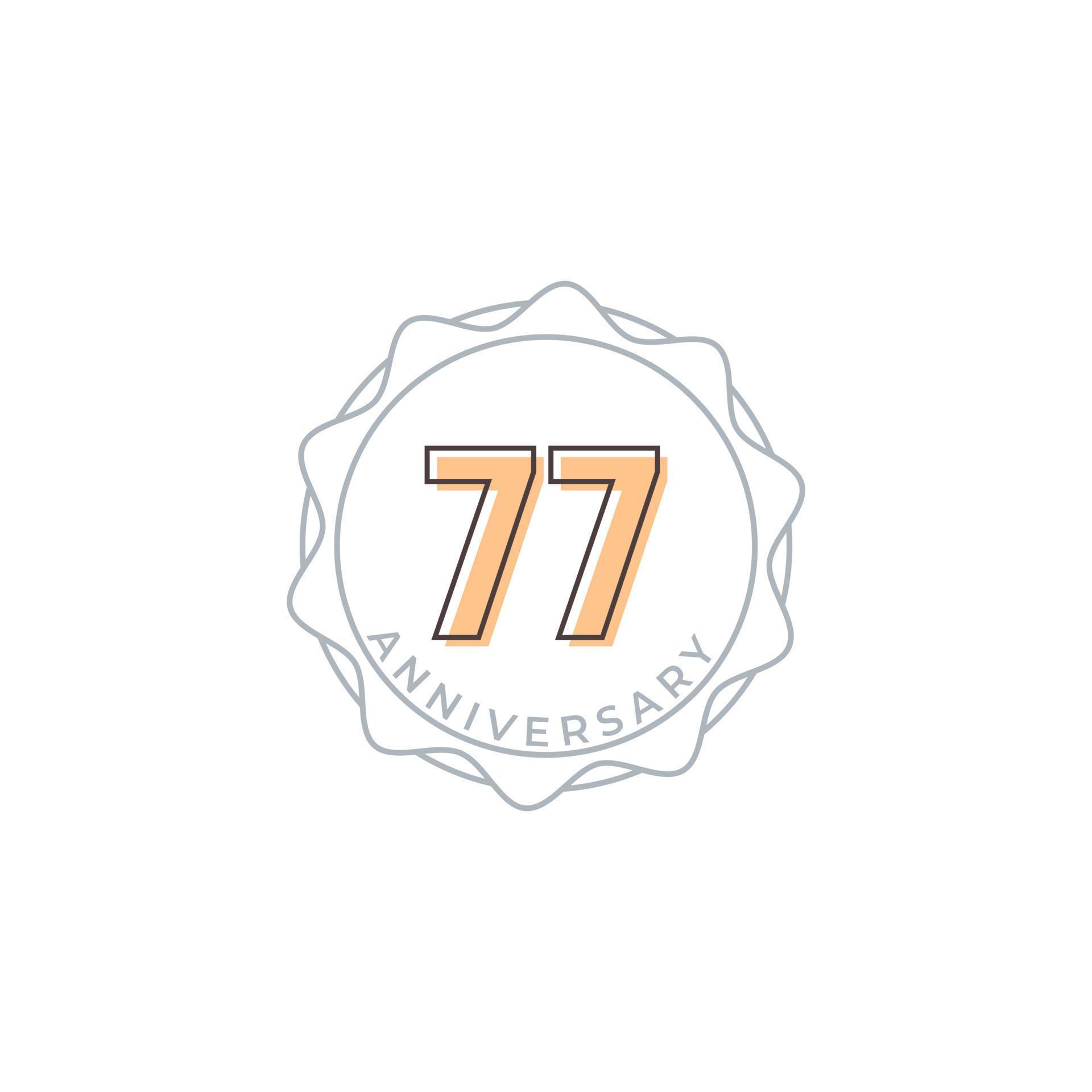 77 Year Anniversary Celebration Vector Badge Happy Anniversary 77-year-anniversary-celebration-vector-badge-happy-anniversary