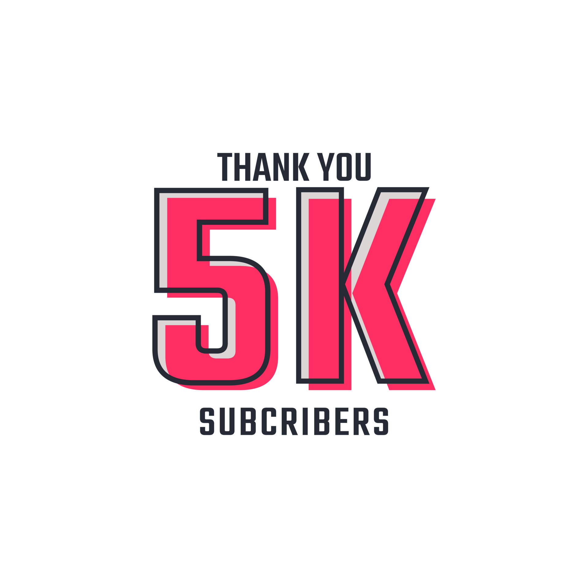 Thank You 5 K Subscribers Celebration Background Design 5000